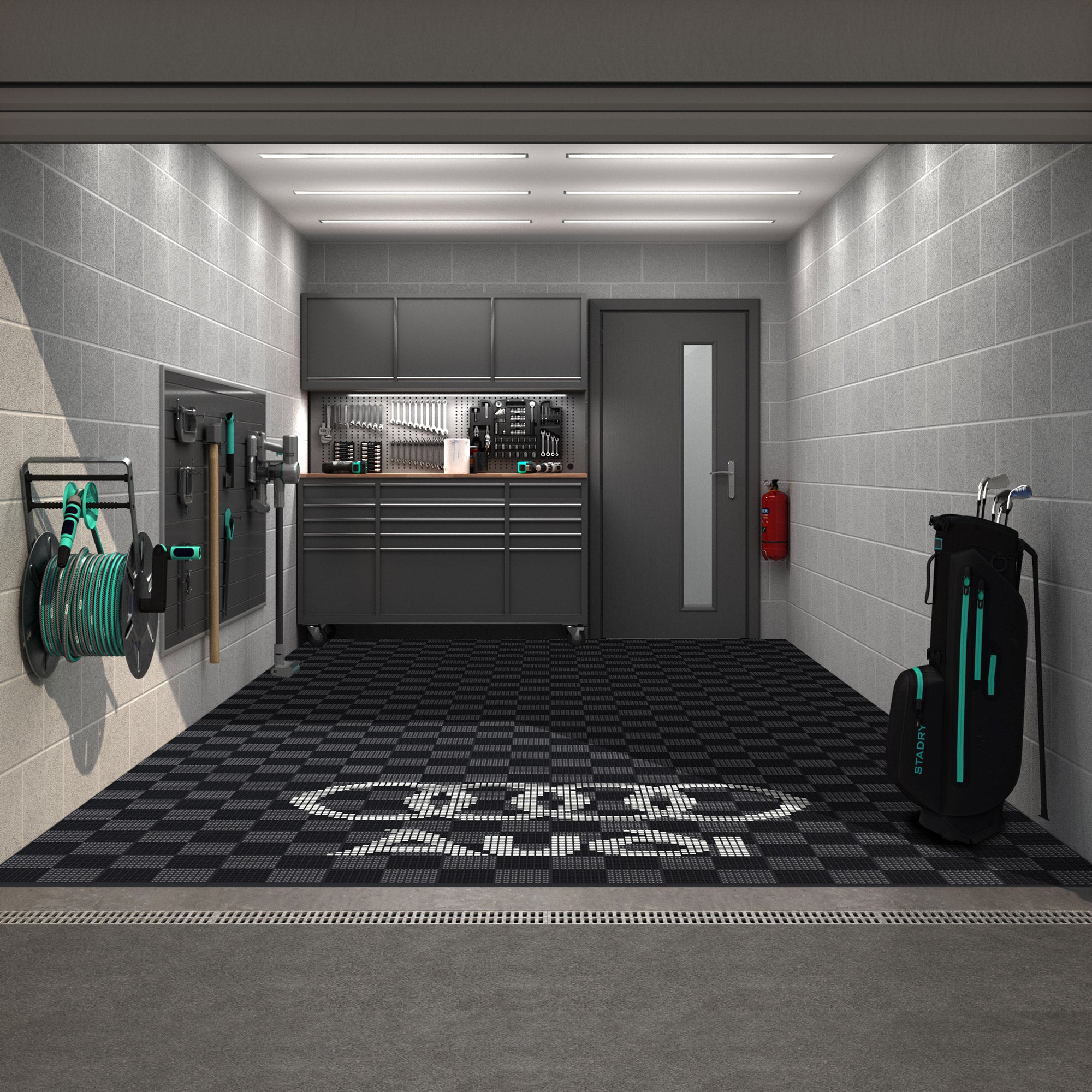 Audi Style Garage Floor Graphics Kit | Versoflor