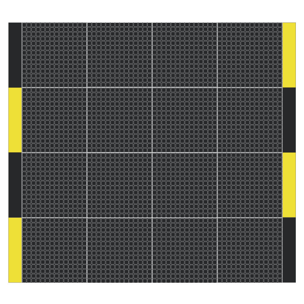 Versoflor Industrial Upflor Tiles - 1.2m Walkway Kit - Utility Black